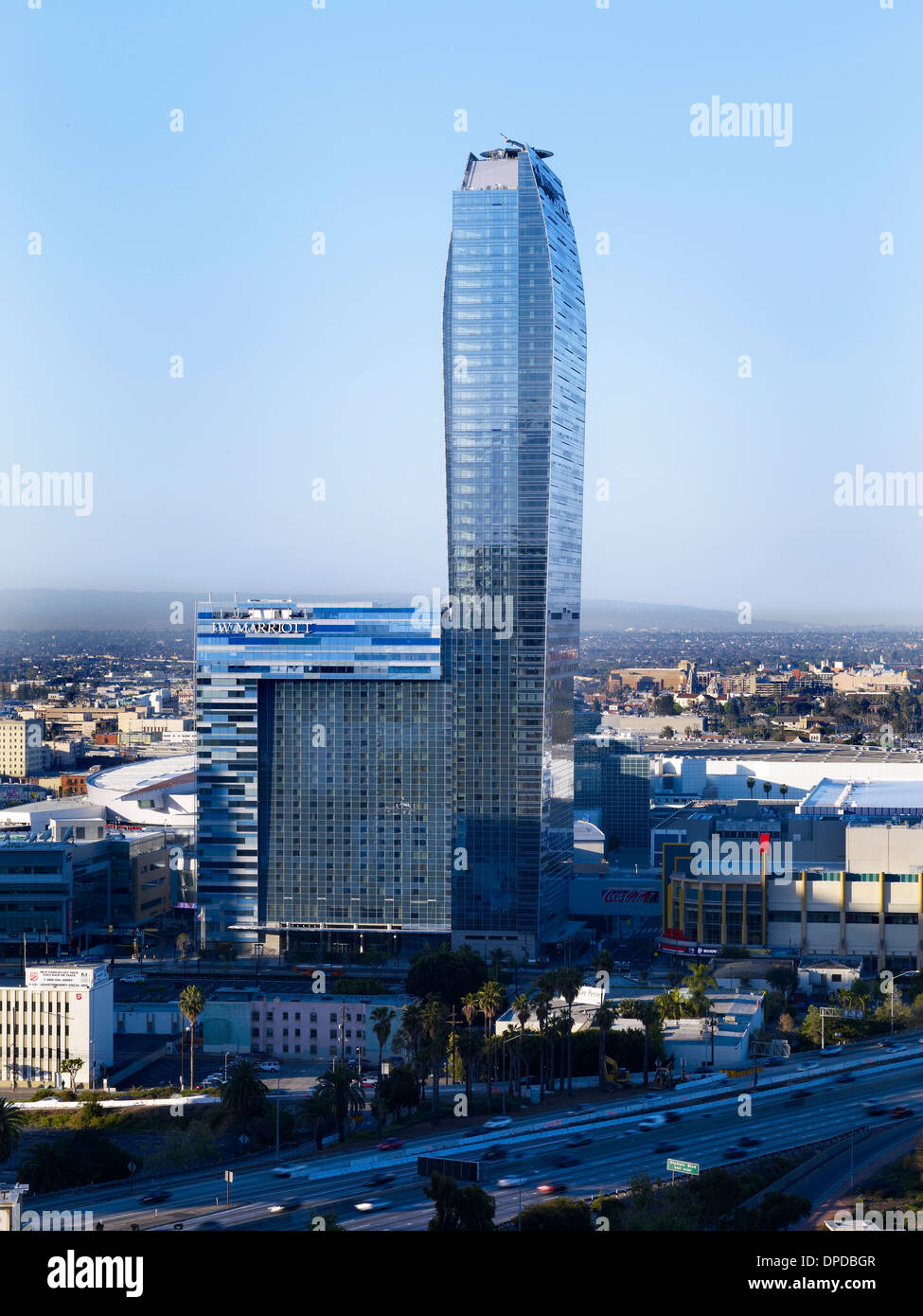 LA Live, Ritz Tower, Los Angeles, California, USA Stock Photo - Alamy