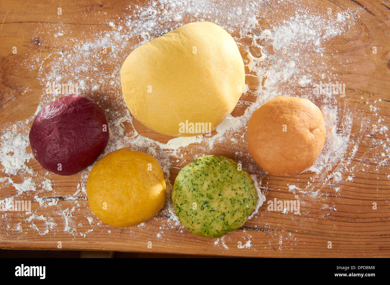 Colorful pasta dough Stock Photo - Alamy