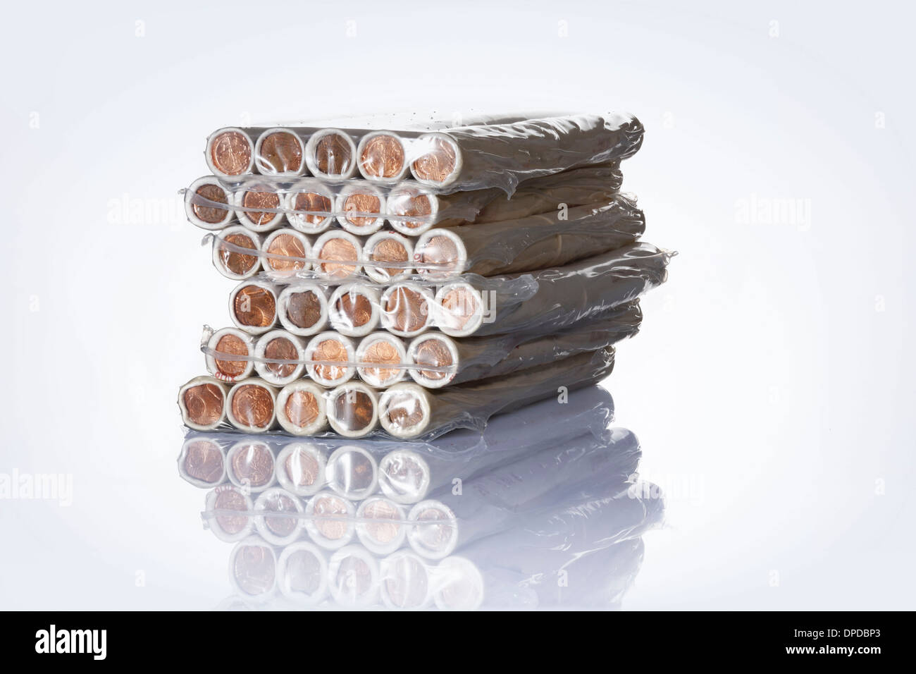 Rolls of euro coins hi-res stock photography and images - Alamy