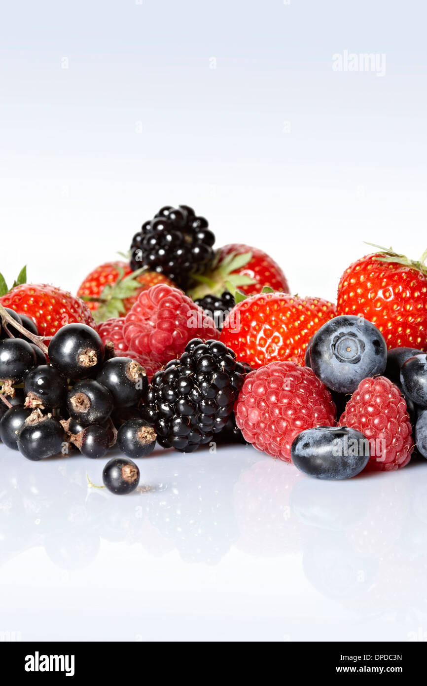 Variety of wild berries, close up Stock Photo - Alamy