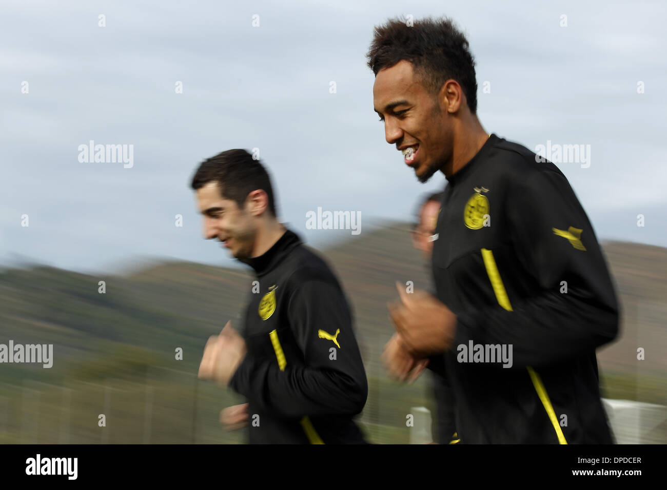 La Manga, Spain. 13th Jan, 2014. Pierre-Emerick Aubameyang (R) and ...