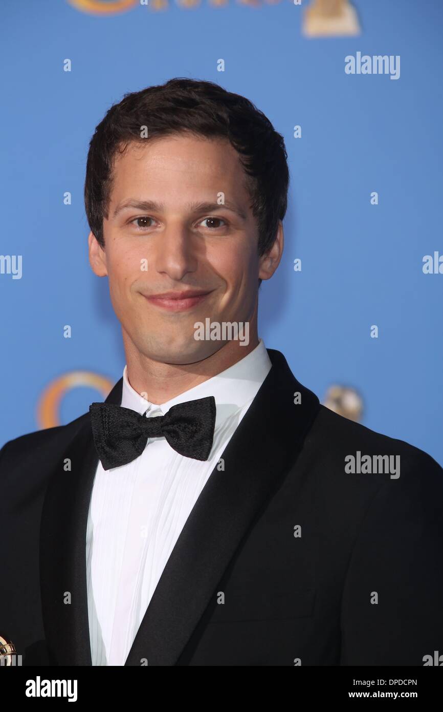 Los Angeles, California, USA. 12th January 2014. Andy Samberg poses in ...