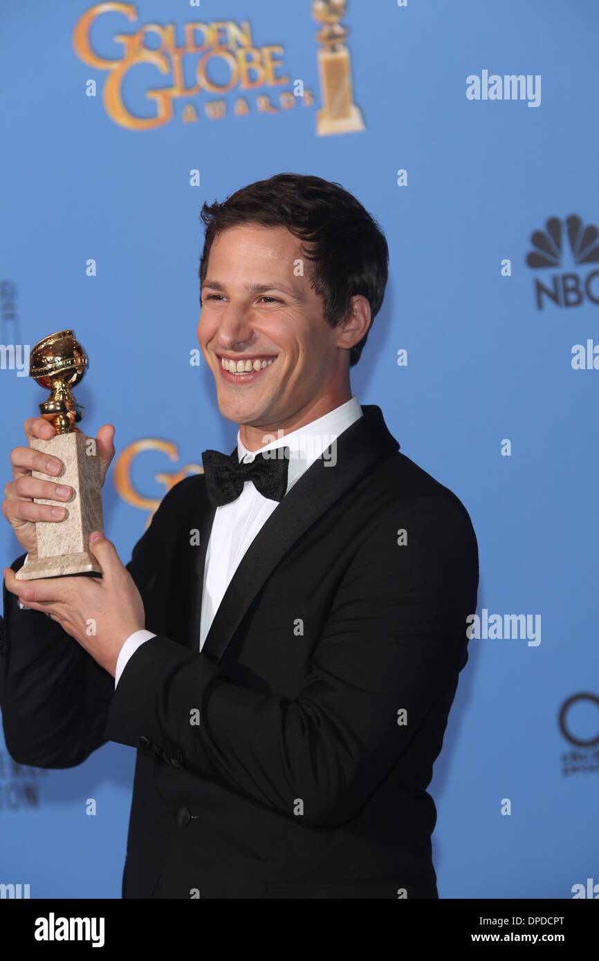 Los Angeles, California, USA. 12th January 2014. Andy Samberg poses in ...