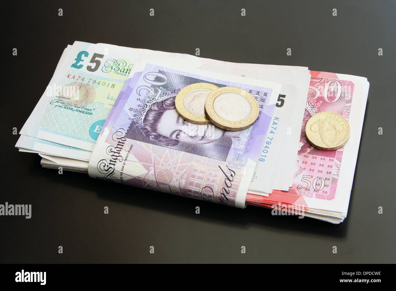 Folded banknote sterling hi-res stock photography and images - Alamy