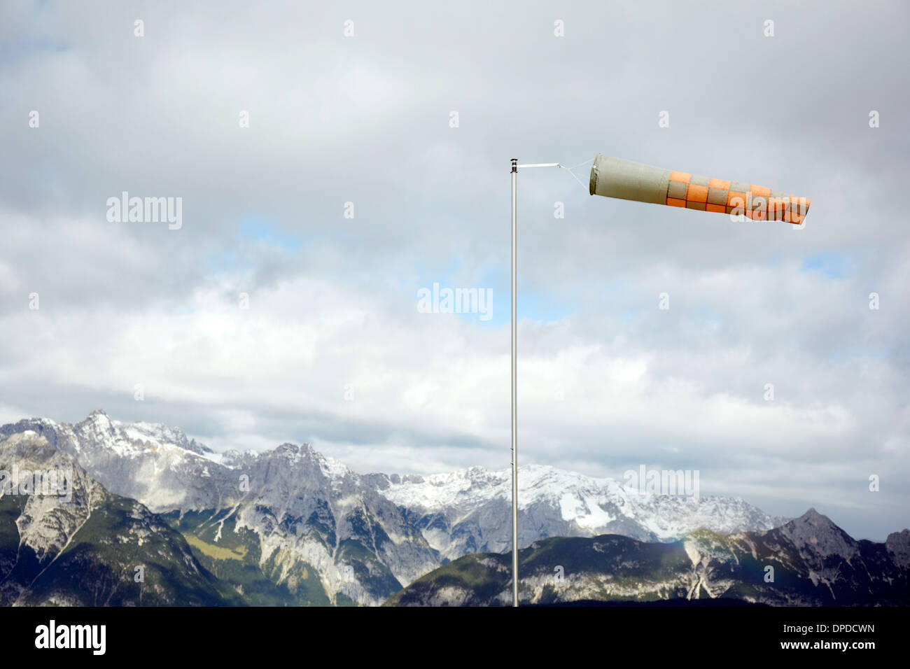 Austria, Tyrol, Karwendel mountains, Wind sack in mountains Stock Photo ...