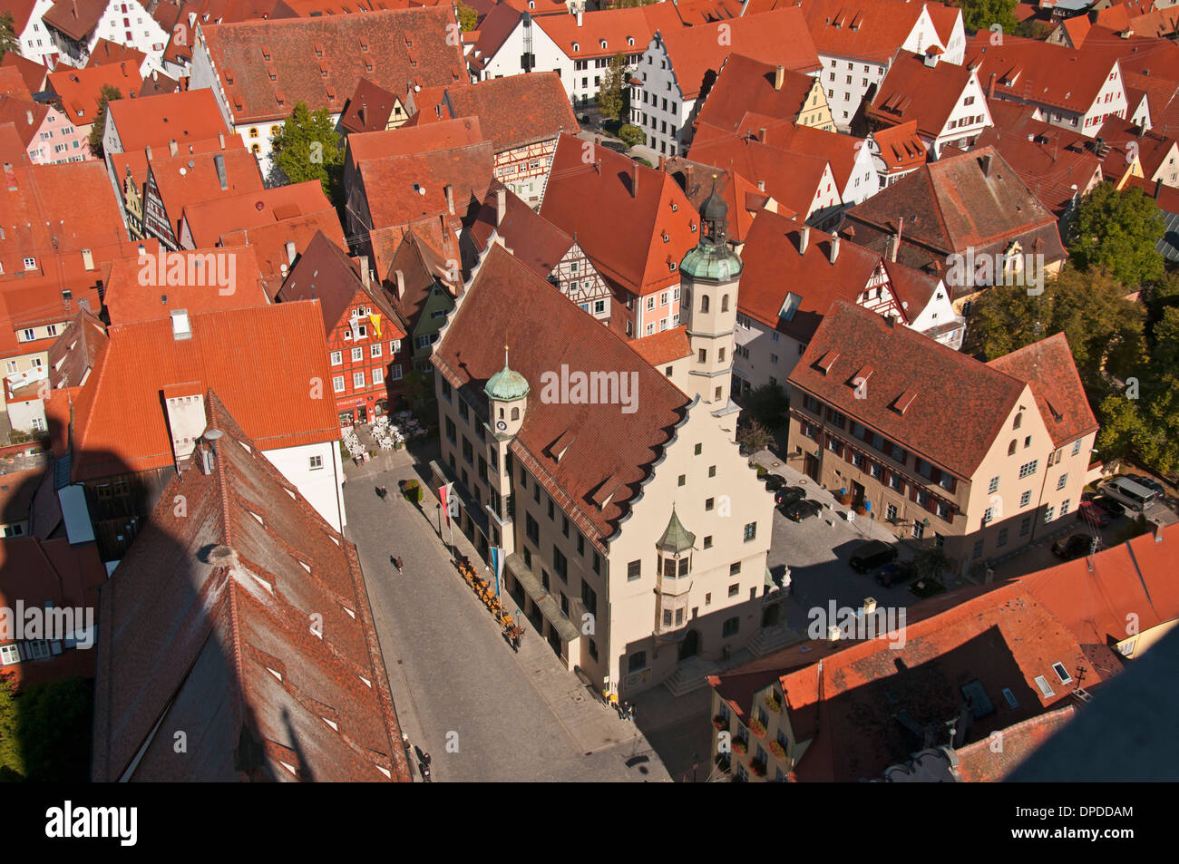 Germany, Bavaria, Swabia, Donau-Ries, Noerdlingen, view of city hall ...