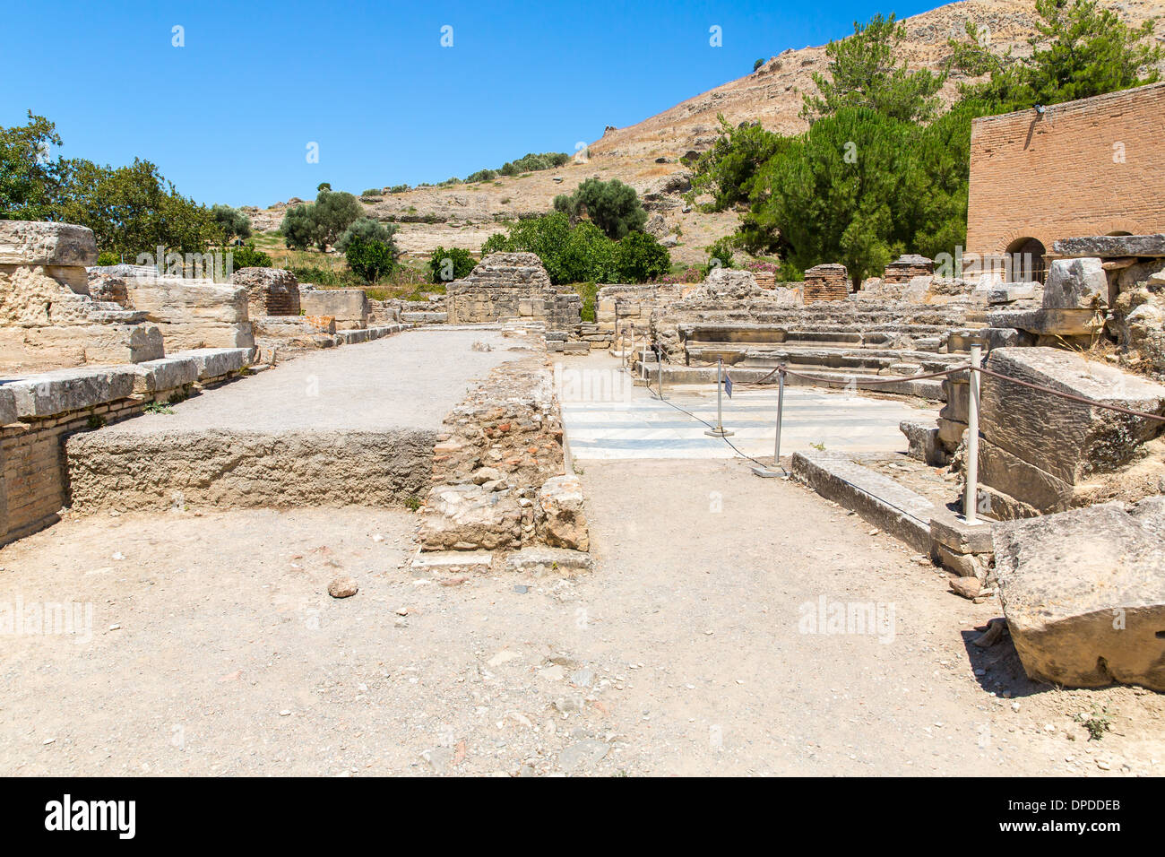 Monastery (friary) in Messara Valley at Crete island in Greece. Messara ...