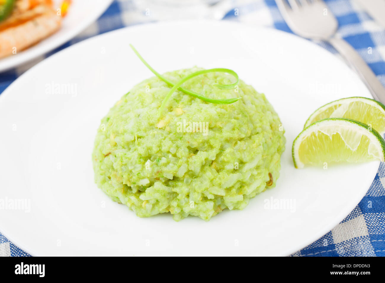 Creamy avocado rice Stock Photo - Alamy