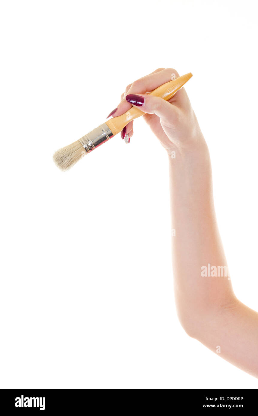 Paintbrush handling Cut Out Stock Images & Pictures - Alamy