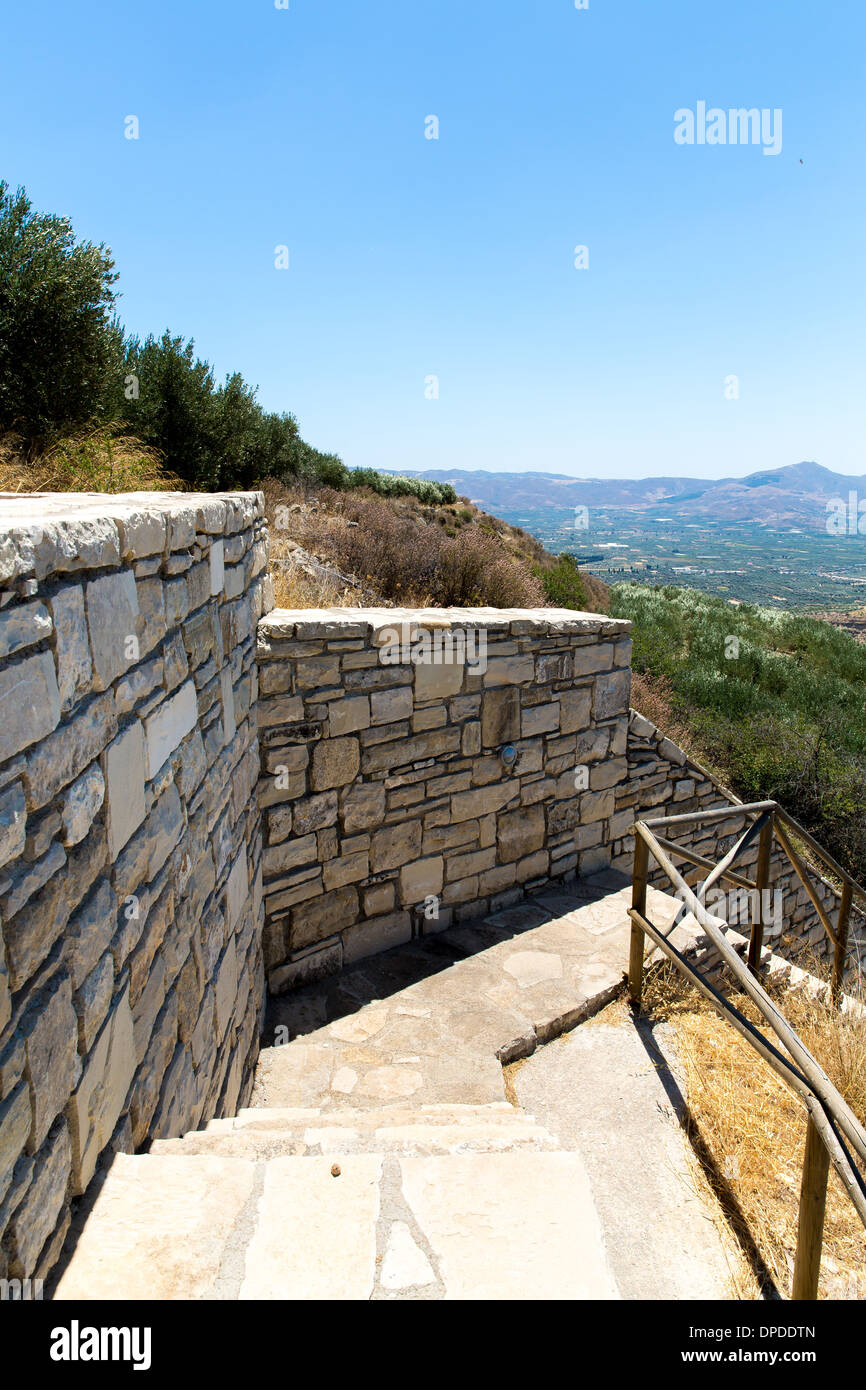 Monastery (friary) in Messara Valley at Crete island in Greece. Messara ...