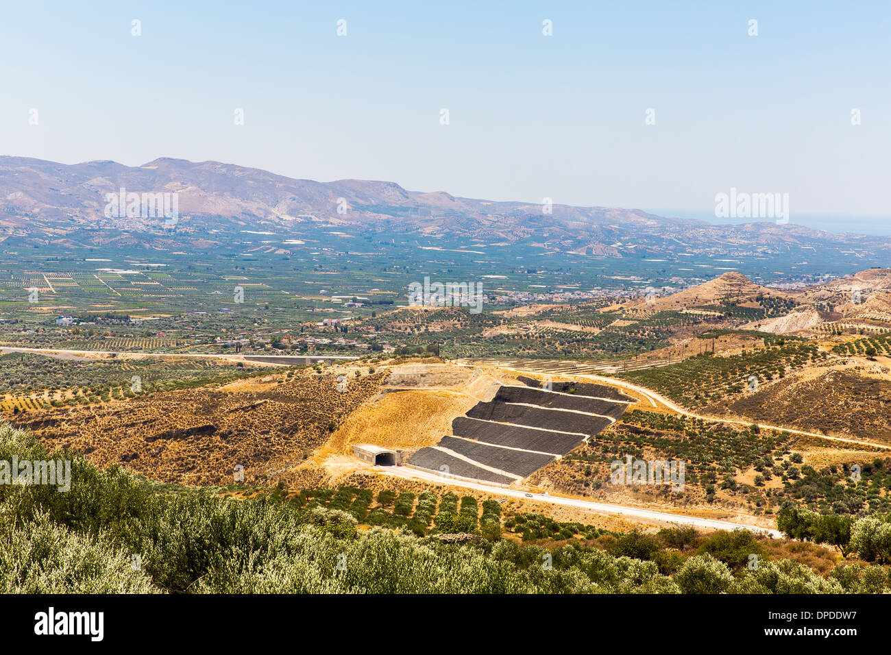 Monastery (friary) in Messara Valley at Crete island in Greece. Messara ...