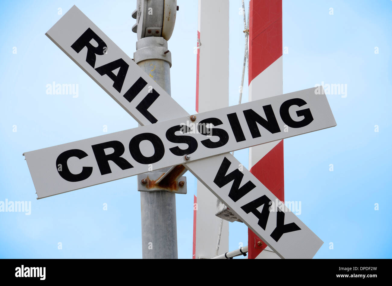 Railway crossing sign hi-res stock photography and images - Alamy