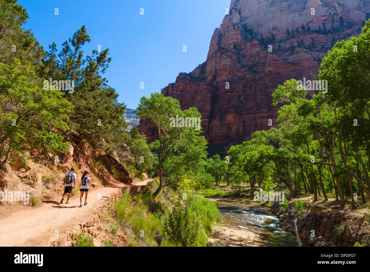 Zion national park hiking trails hi-res stock photography and images ...