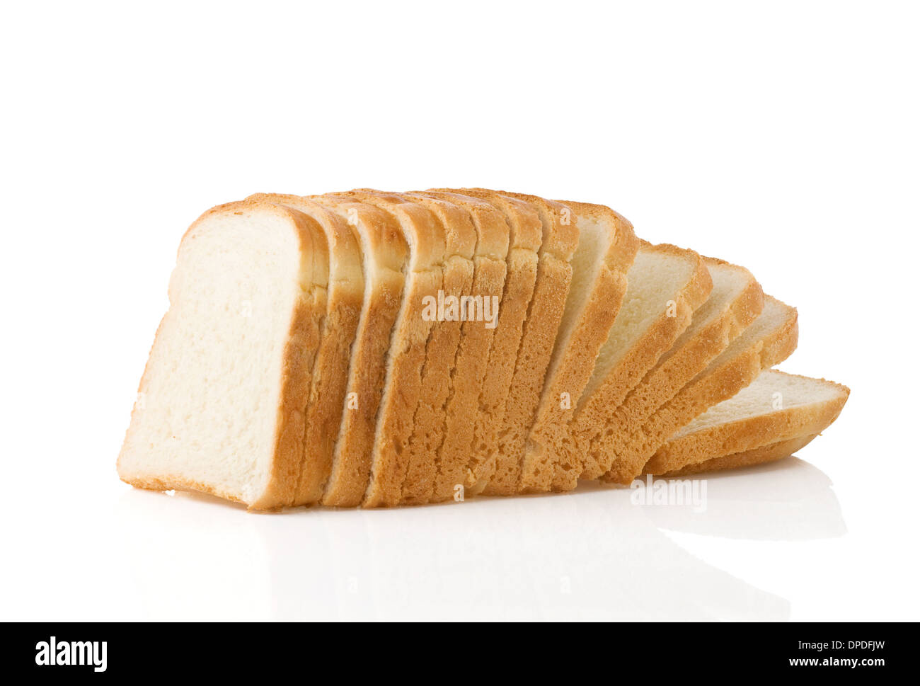 sliced bread isolated on white background Stock Photo - Alamy