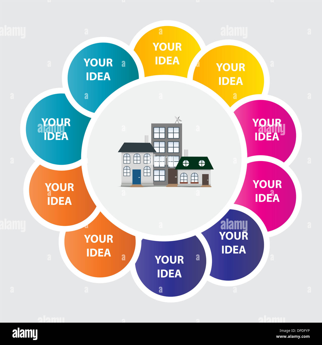 Town infographic template business concept vector illustration Stock ...