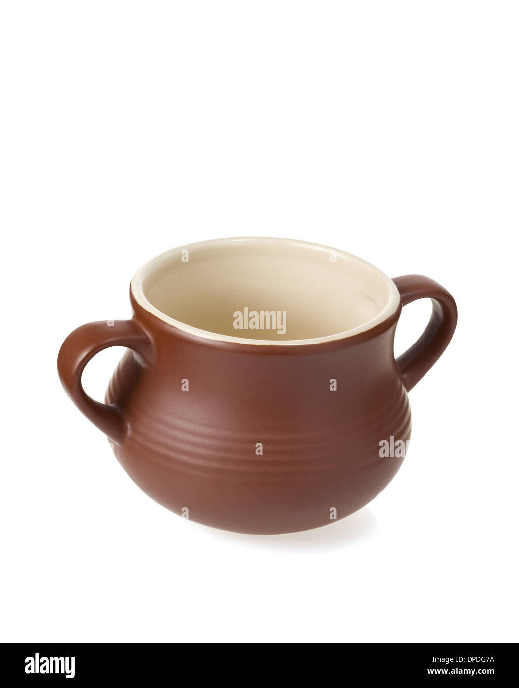 empty ceramic pot isolated on white Stock Photo - Alamy