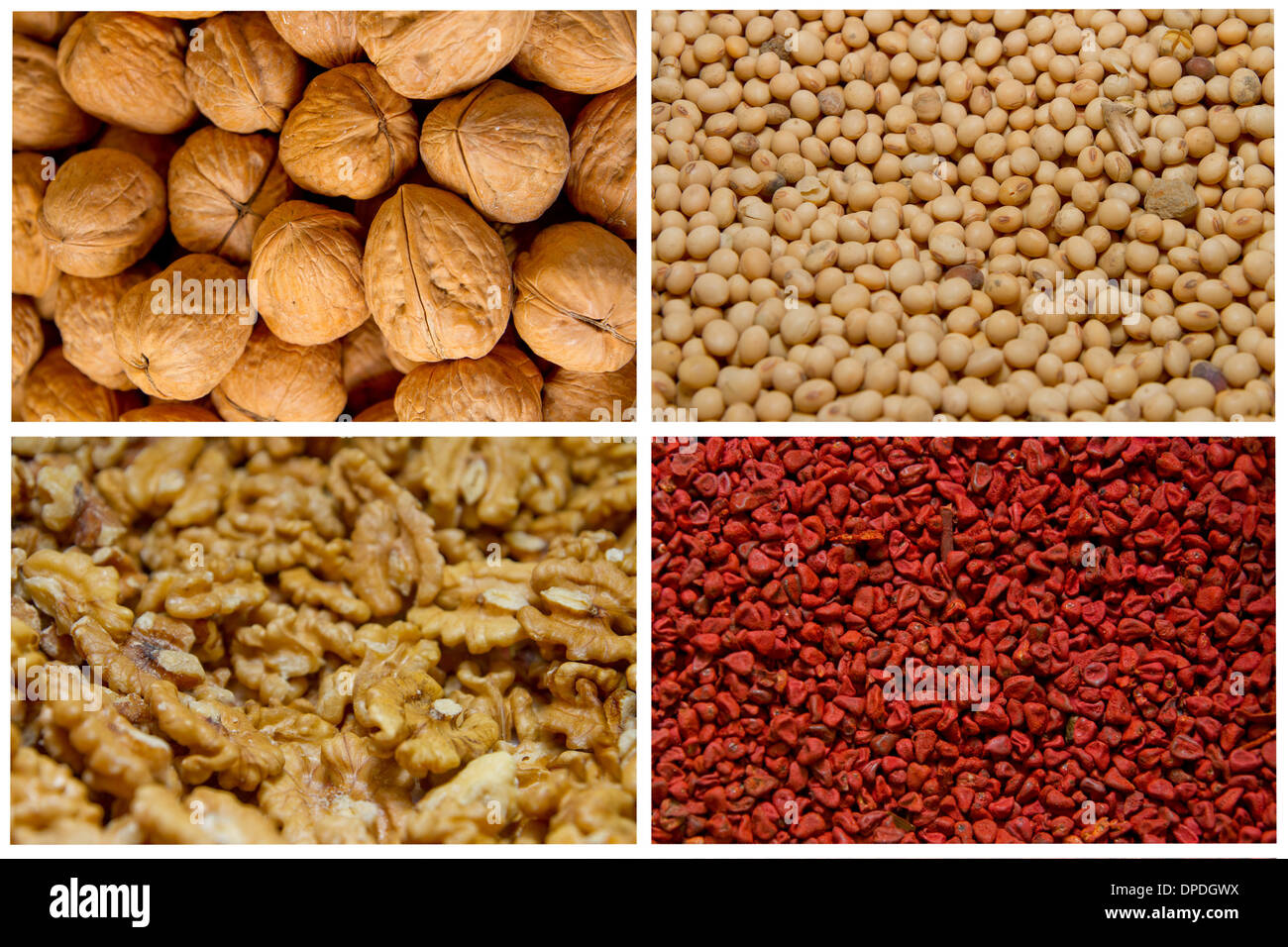 colorful healthy food collage Stock Photo - Alamy