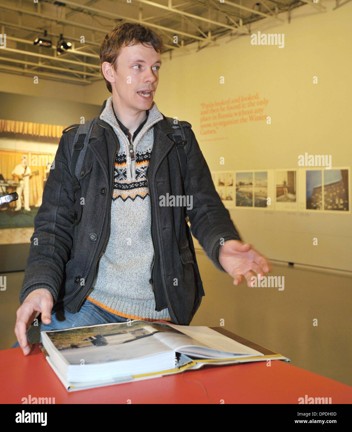 Dutch photographer Rob Hornstra pictured on January 8, 2014 in Antwerps ...