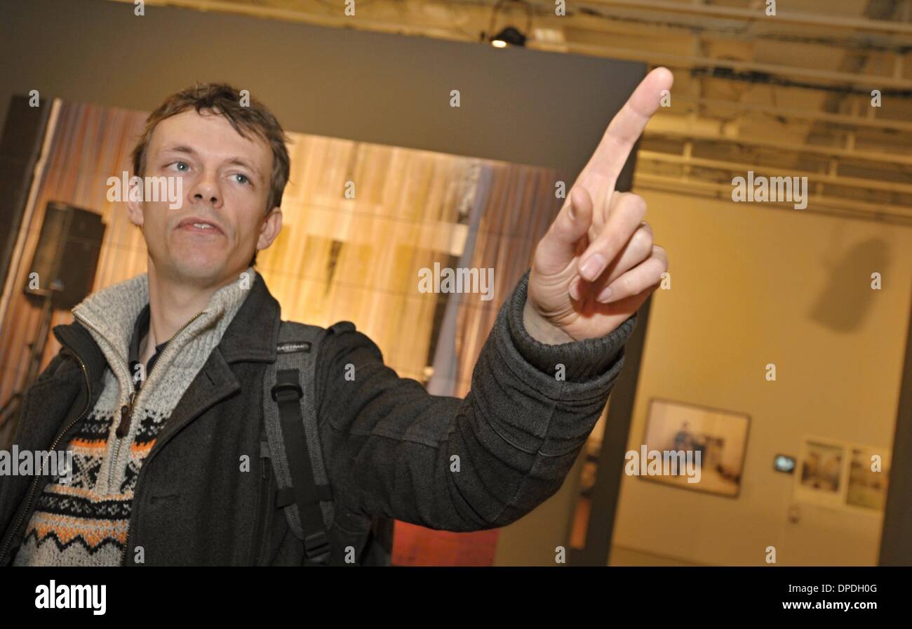 Dutch photographer Rob Hornstra pictured on January 8, 2014 in Antwerps ...