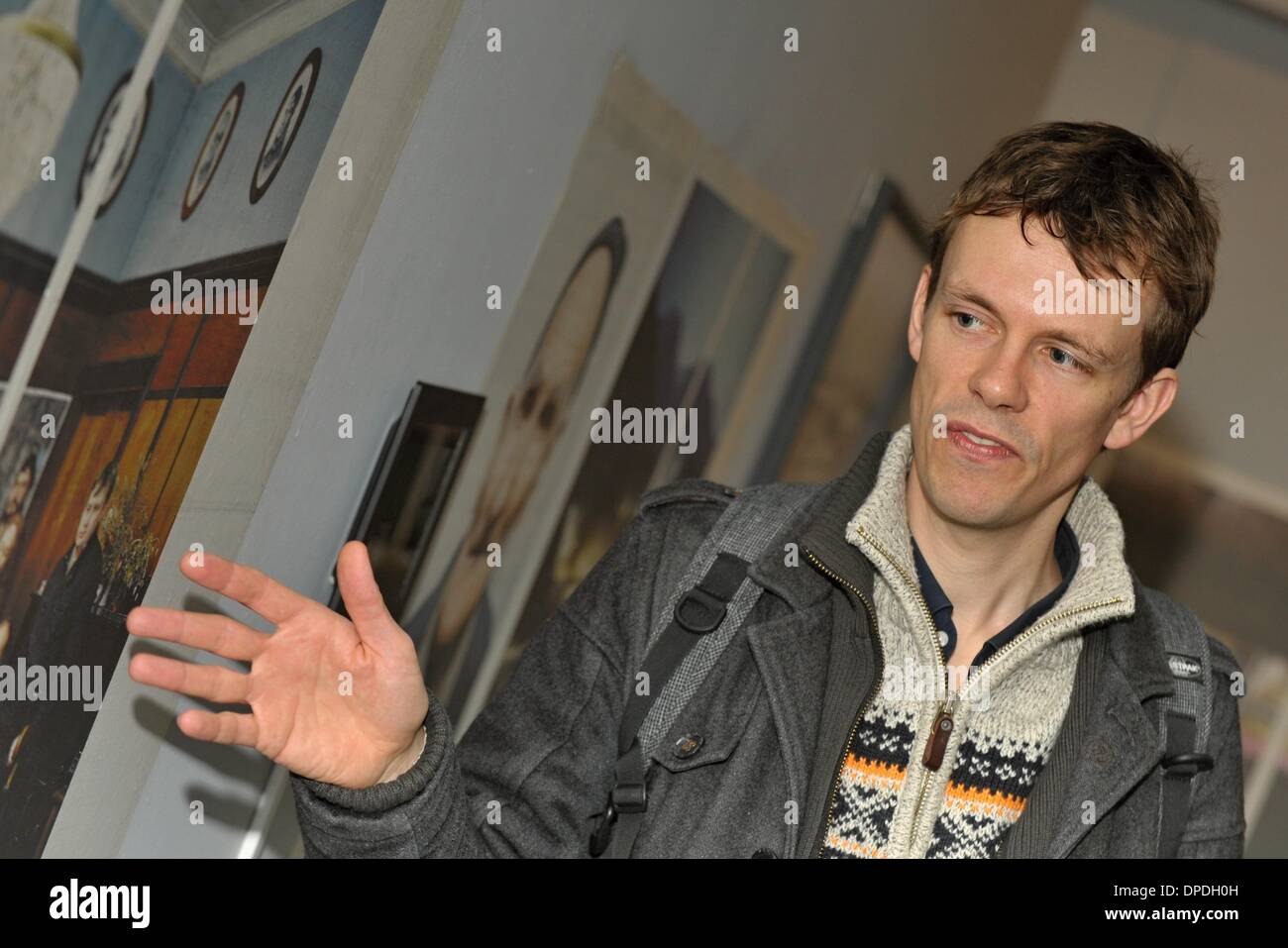 Dutch photographer Rob Hornstra pictured on January 8, 2014 in Antwerps ...