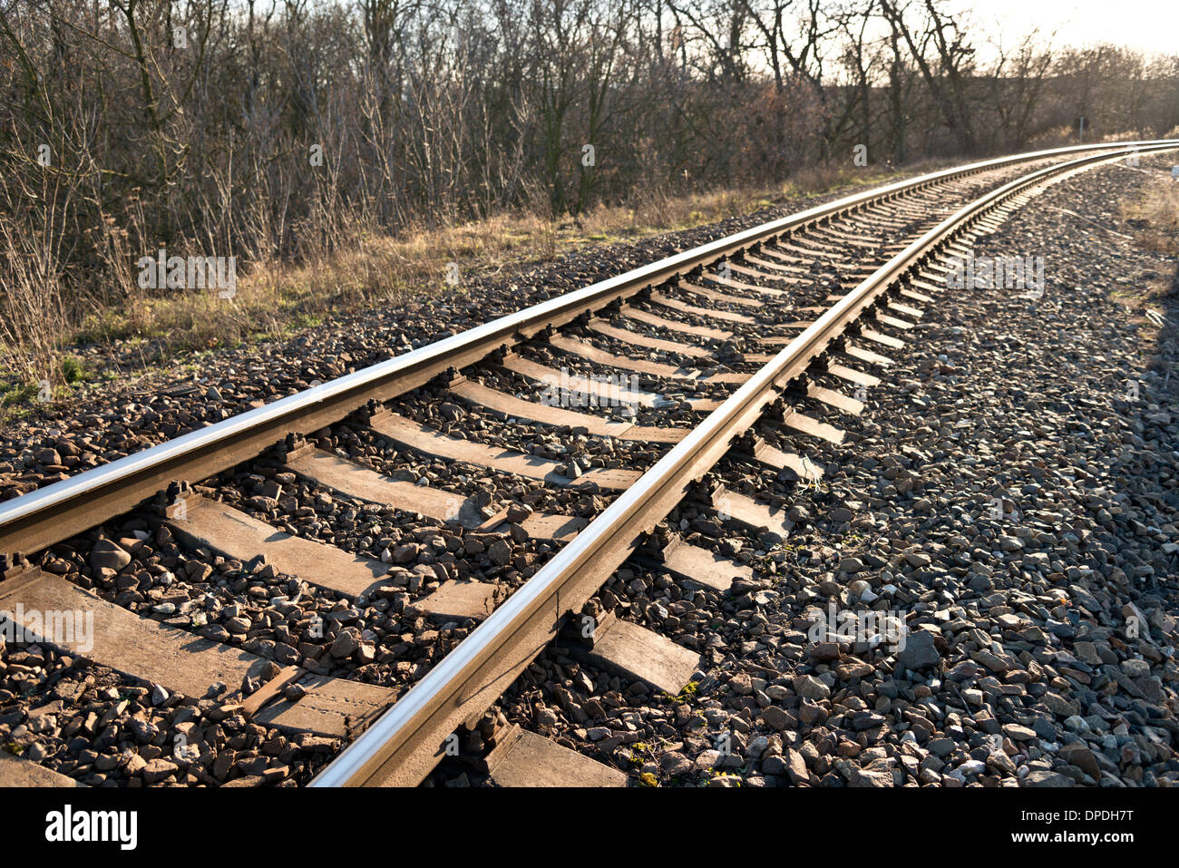 Metal railway line hi-res stock photography and images - Alamy