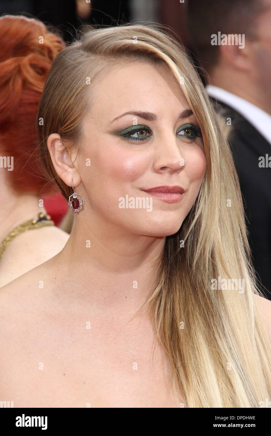 Los Angeles, California, USA. 12th Jan, 2014. Kaley Cuoco arriving at ...