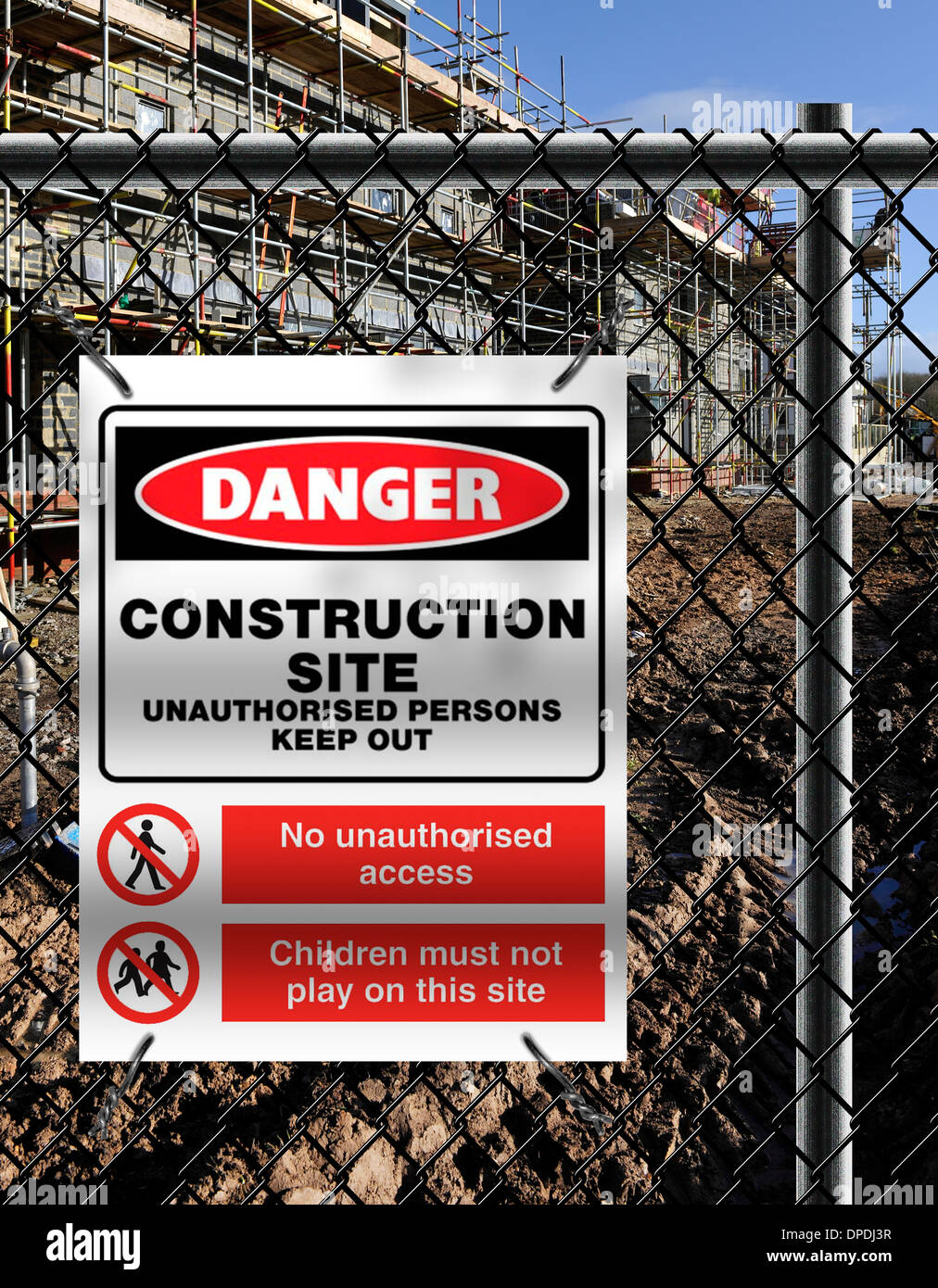 Construction sites are dangerous sign hi-res stock photography and ...