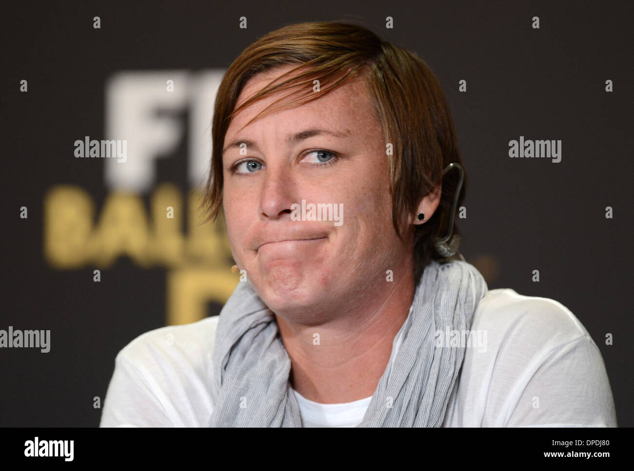 Zurich, Switzerland. 13th Jan, 2014. US soccer player Abby Wambach of ...