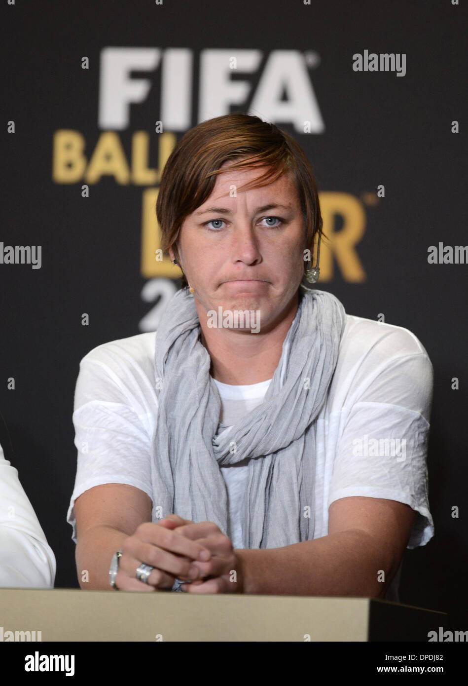 Zurich, Switzerland. 13th Jan, 2014. US soccer player Abby Wambach of ...