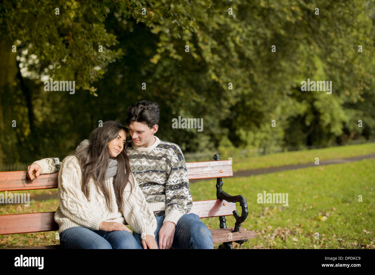 Sitting on bench seat hi-res stock photography and images - Alamy