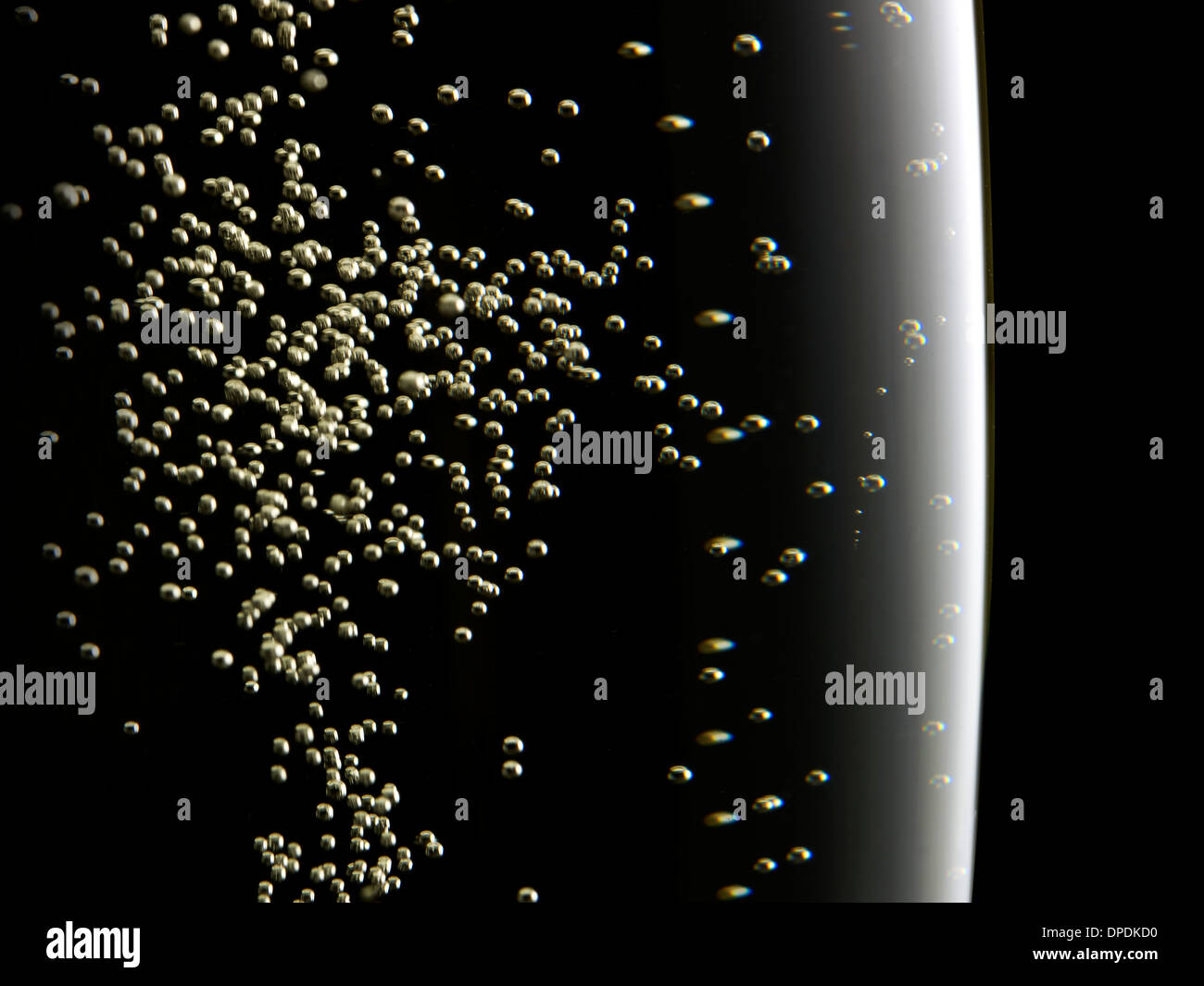 Champagne bubbles close up Stock Photo - Alamy