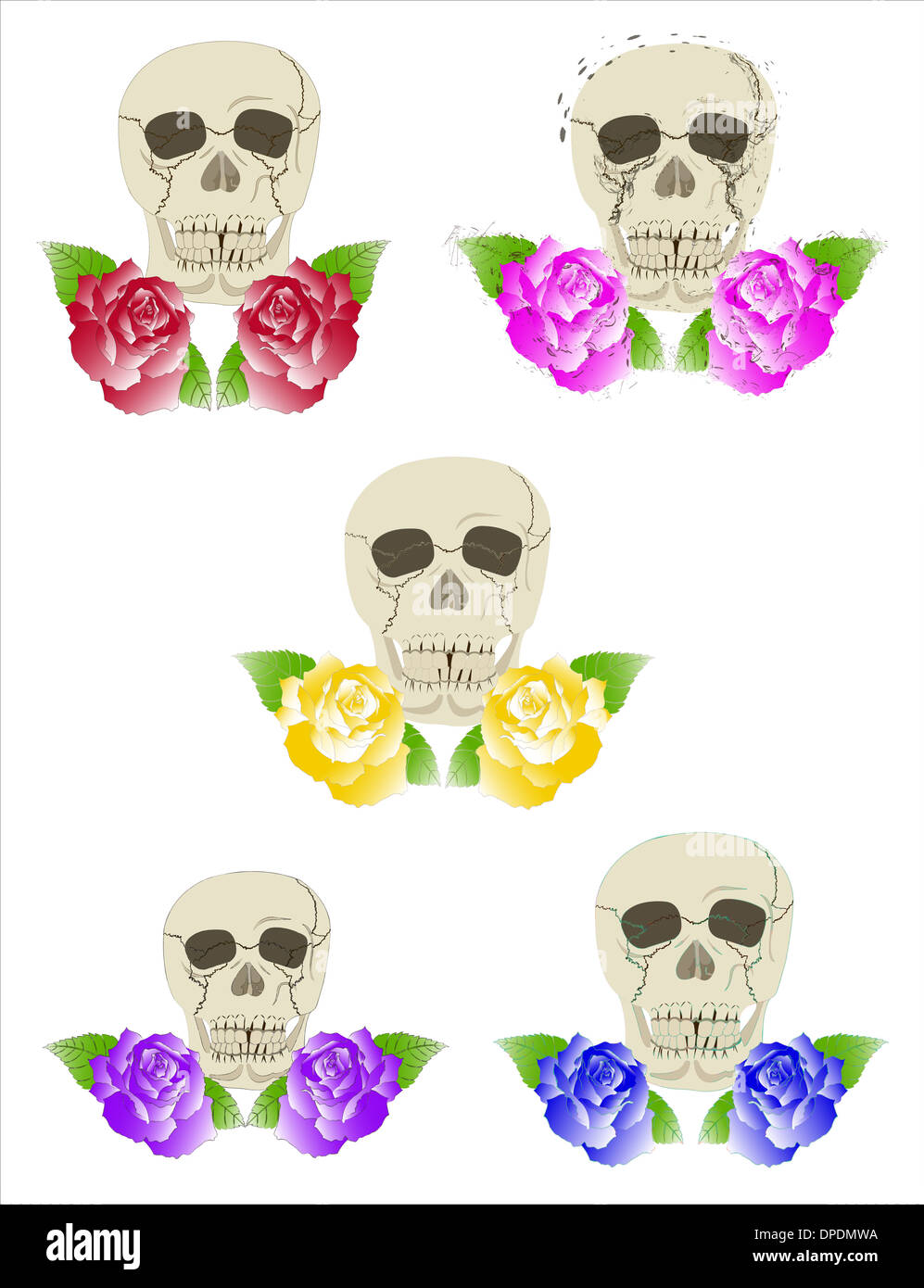 Skulls and roses hi-res stock photography and images - Alamy