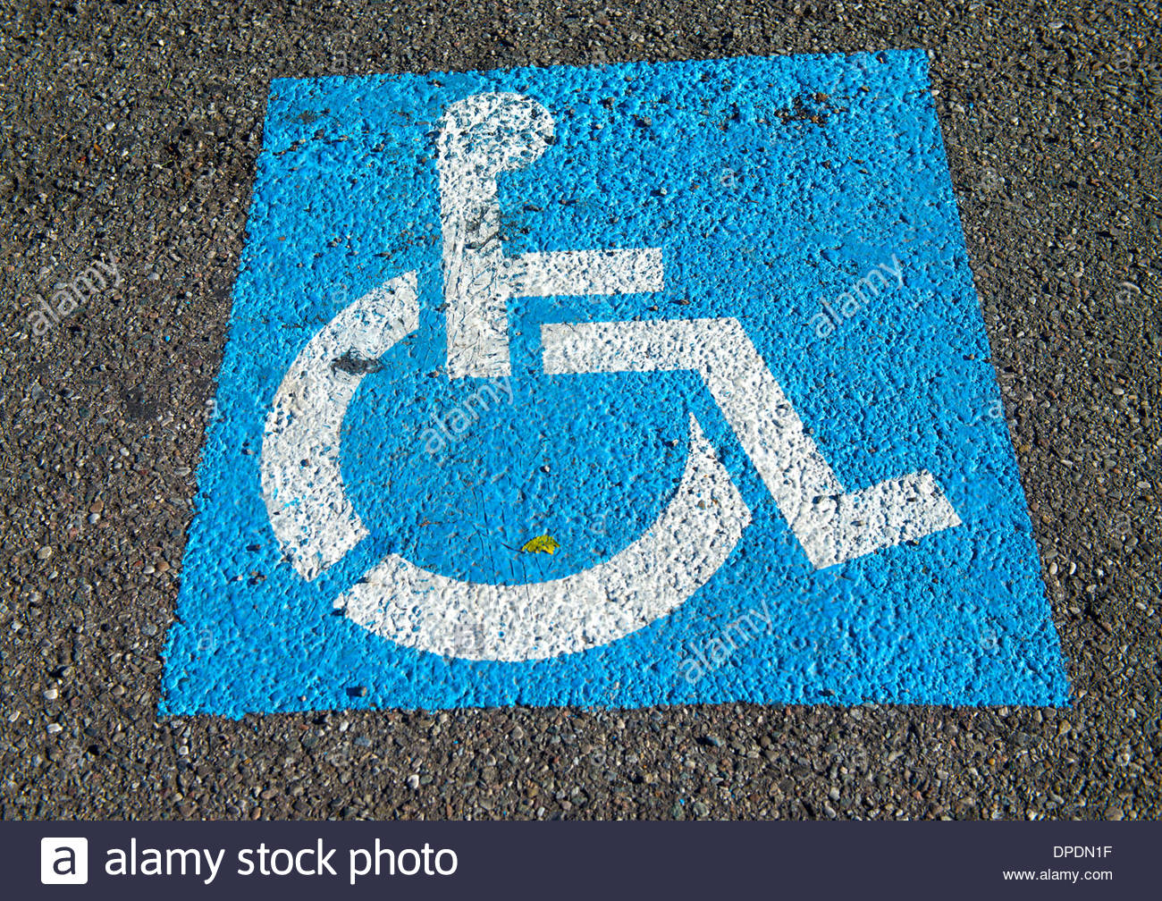 Disabled Parking Signs At Car Park High Resolution Stock Photography ...