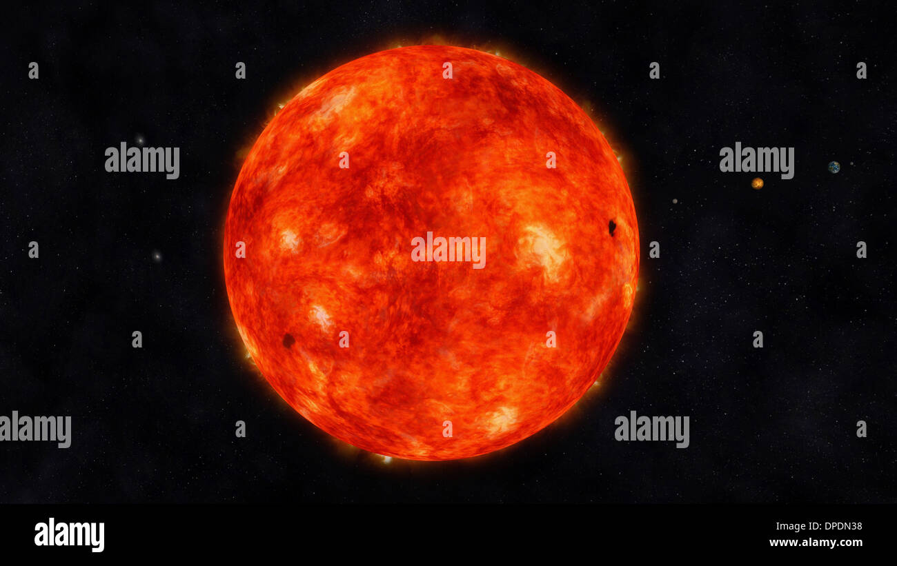 Digital Illustration of the Sun Stock Photo - Alamy