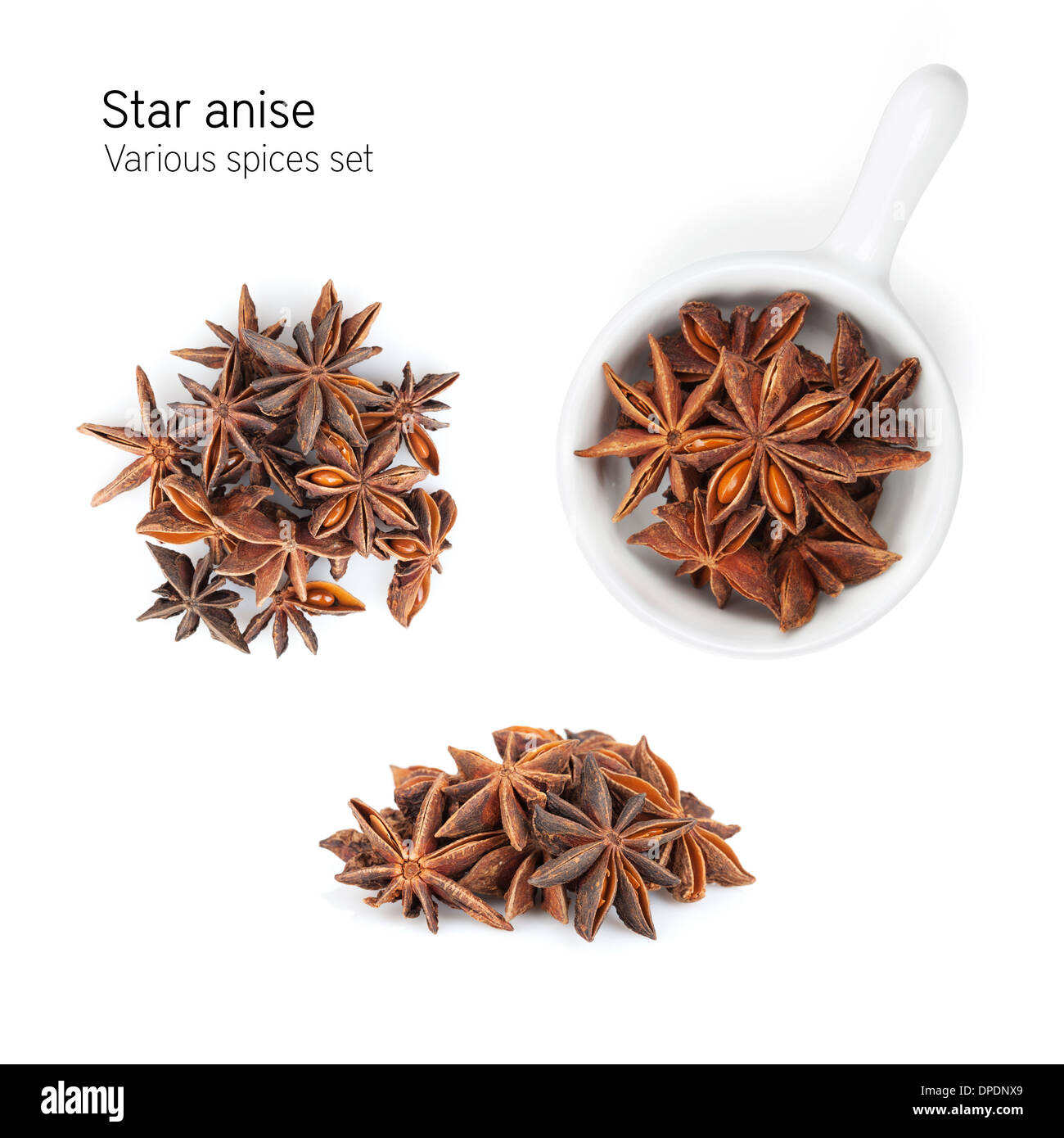 Star anise. Isolated on white background Stock Photo - Alamy