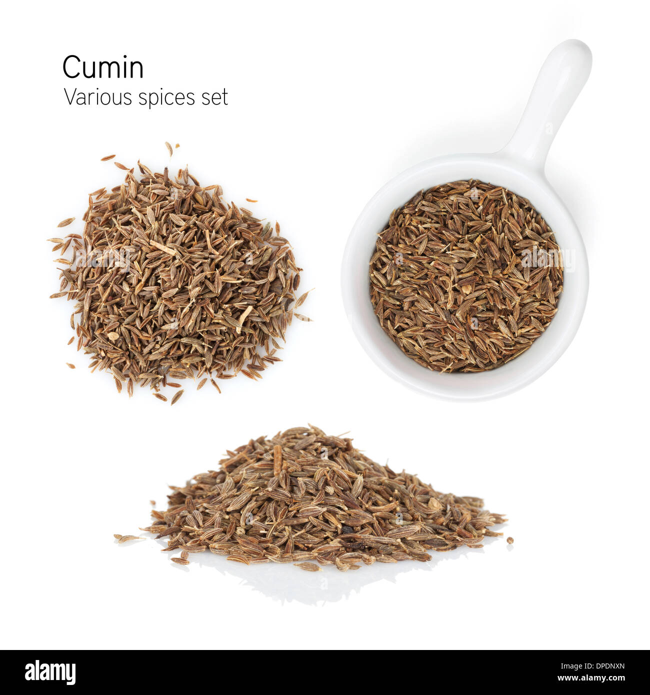Cumin. Isolated on white background Stock Photo - Alamy