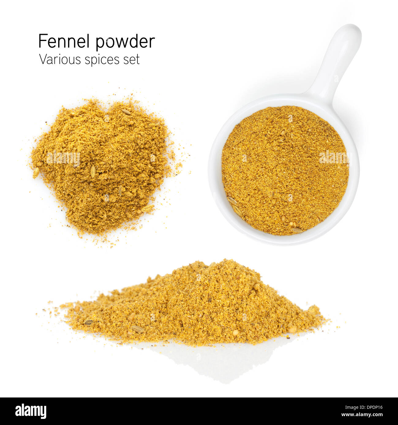 Fennel powder. Isolated on white background Stock Photo - Alamy