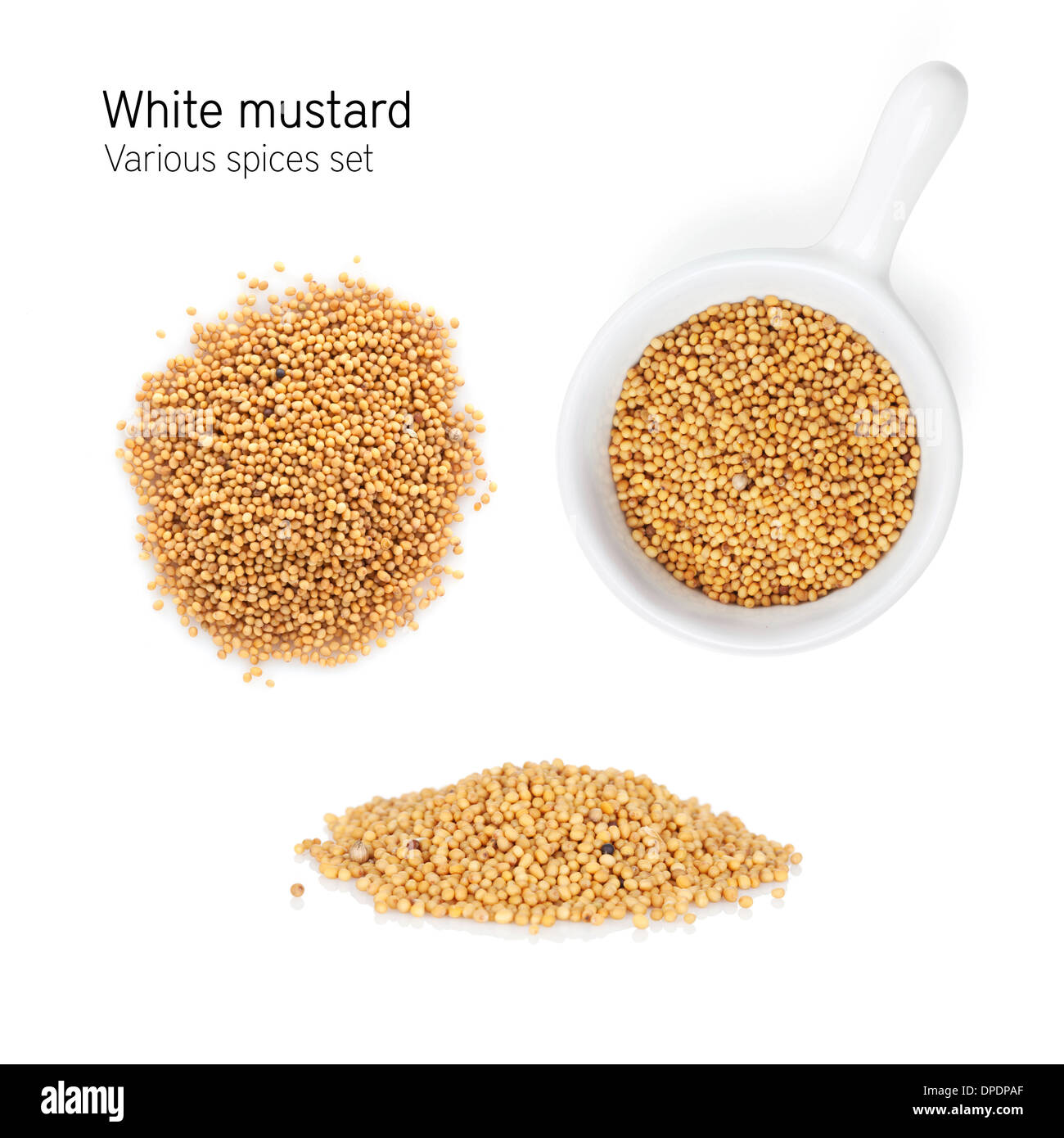 White mustard. Isolated on white background Stock Photo - Alamy