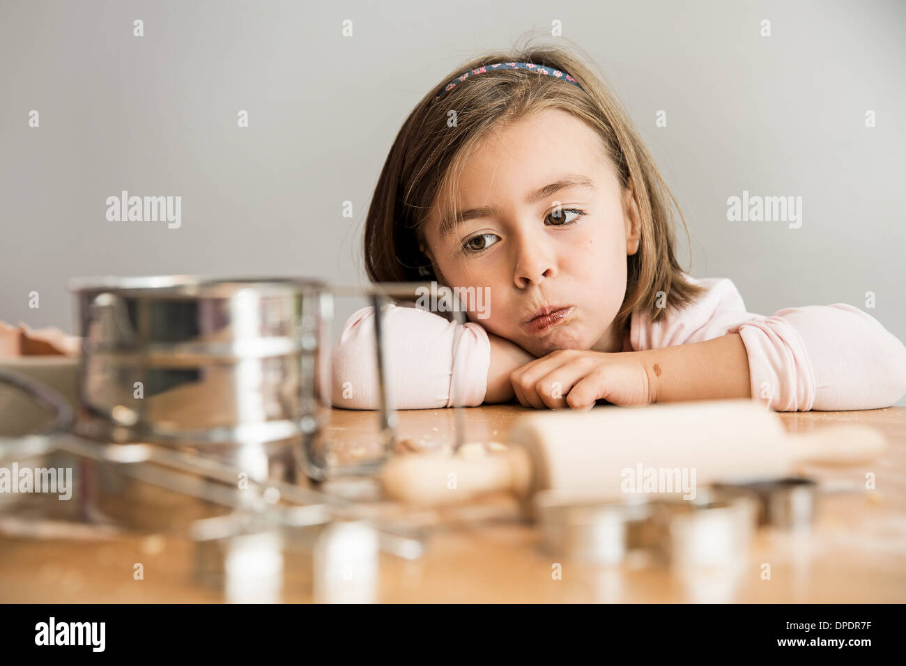 Girl Daydreaming Table High Resolution Stock Photography and Images - Alamy