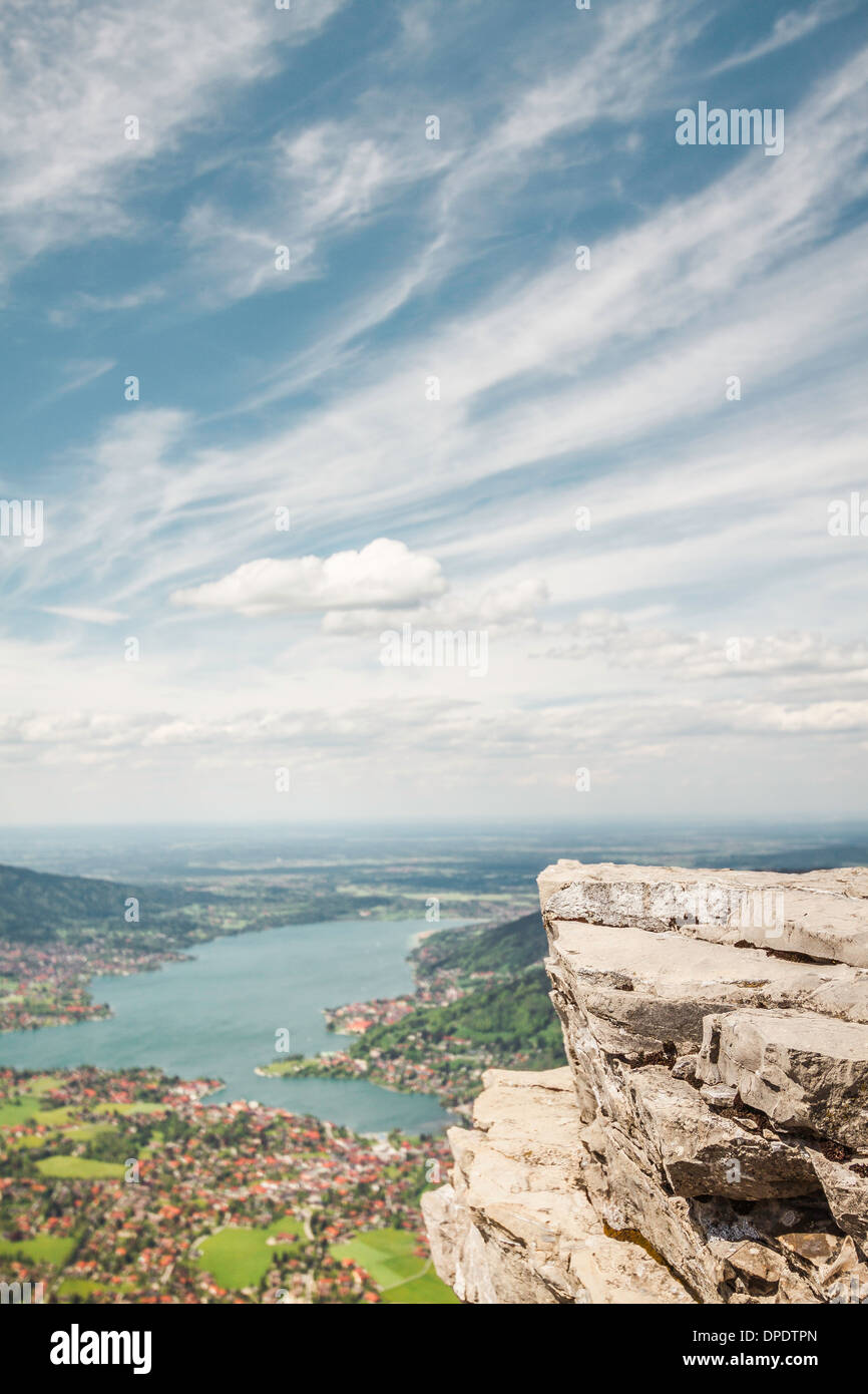 Lake Tegernesee from Mt Wallberg, Bavaria, Germany Stock Photo - Alamy