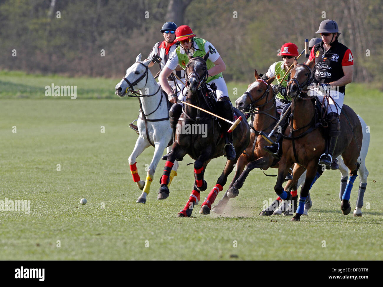 Polo players in action, Polo Cup at Gut Basthorst 2013, Germany Stock ...