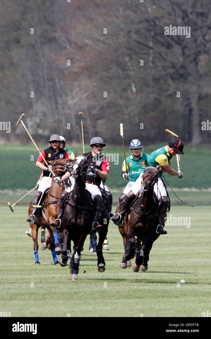 Polo players in action, Polo Cup at Gut Basthorst 2013, Germany Stock ...