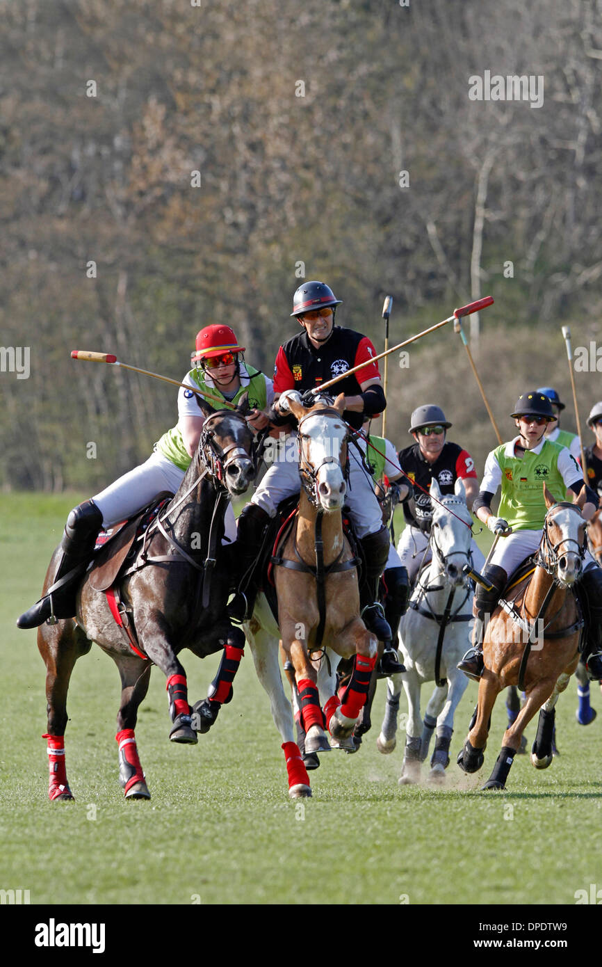 Polo players in action, Polo Cup at Gut Basthorst 2013, Germany Stock ...