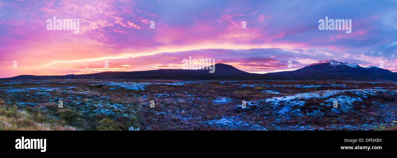 Icelandic sunset colours Stock Photo - Alamy