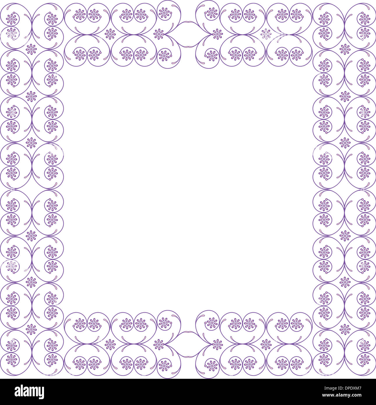 Violet Flower Borders