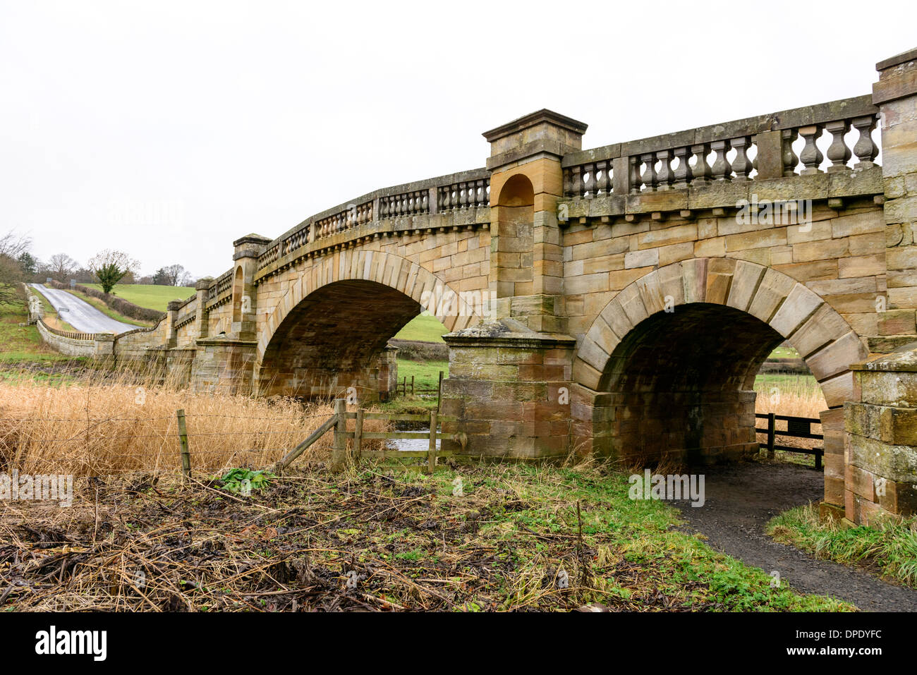 Stone Bridge, Wallington Stock Photo - Alamy