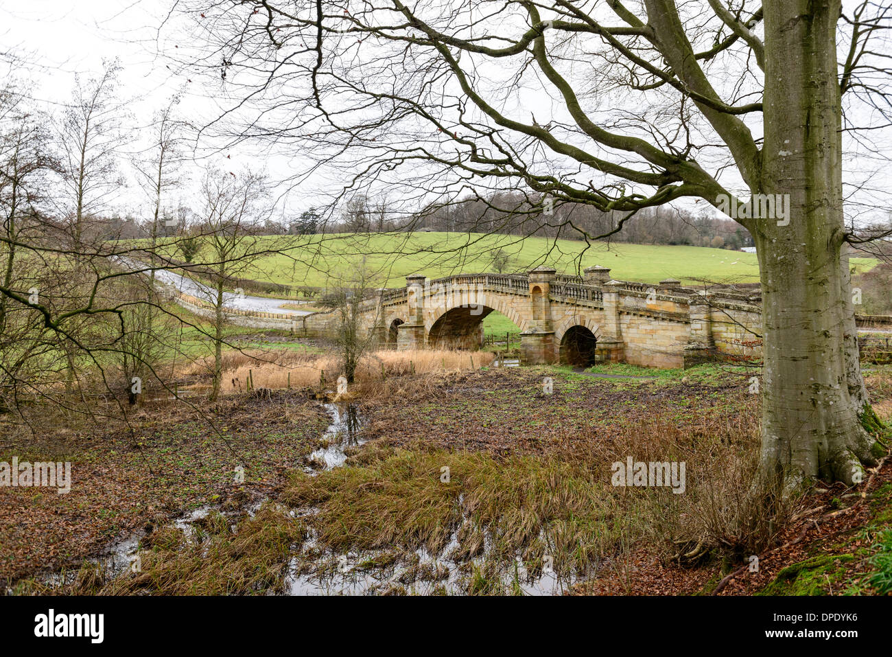 Stone Bridge, Wallington Stock Photo - Alamy