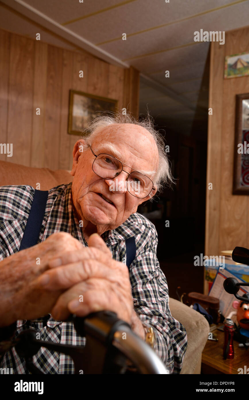 A 93-year-old man at his home Stock Photo - Alamy
