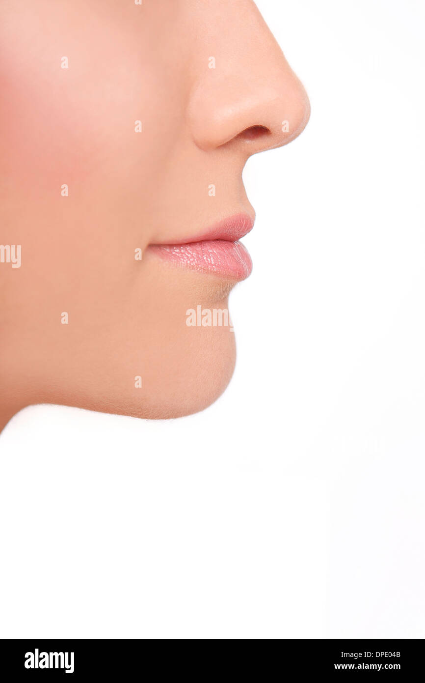 Woman in profile Stock Photo - Alamy