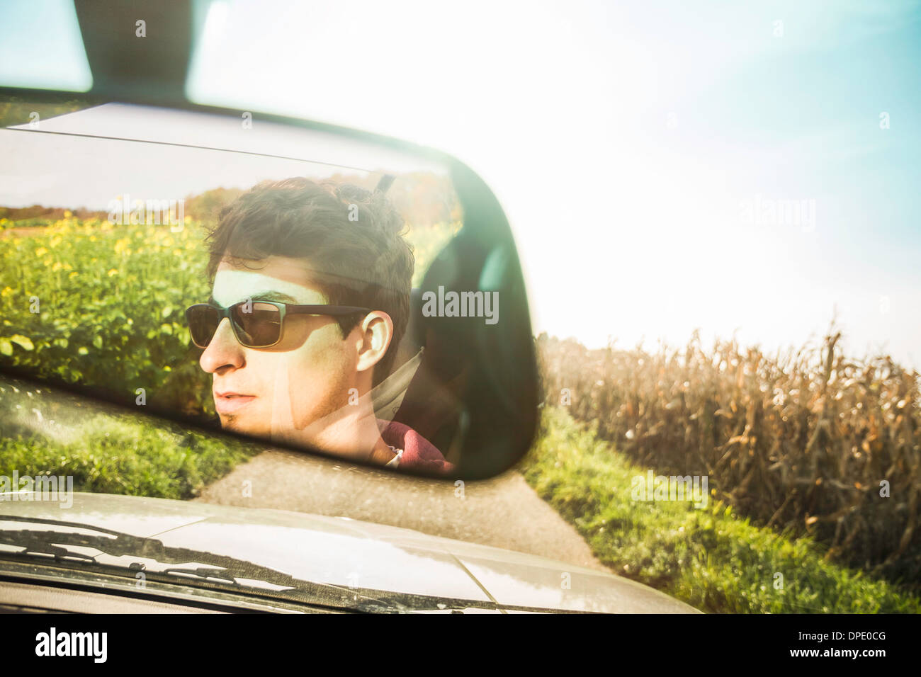 Sunglasses reflection open road hi-res stock photography and images - Alamy